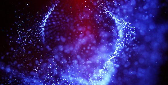 Blue Glowing Particles Background, Motion Graphics | VideoHive